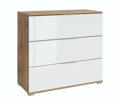 Impact Furniture Drawer Storage Unit 95Cm Chest Of 3 Drawers Scandi ...