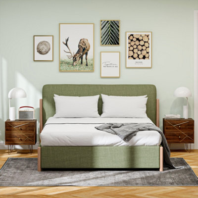 Homcom Bedside Tables Set Of 2, Modern Side Table Set With 2 Drawers ...