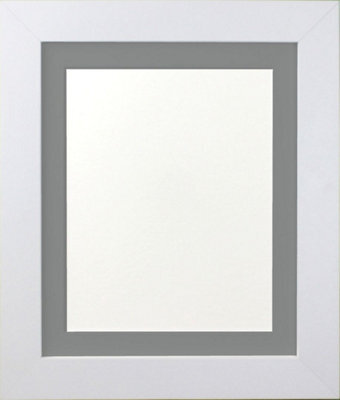 Frames By Post Metro White Frame With Dark Grey Mount For Image Size 8 ...