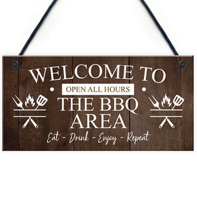 Red Ocean The Bbq Area Hanging Outdoor Garden Barbecue Gift Barbecuing ...