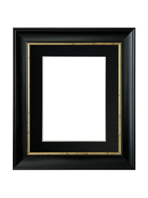 Frames By Post Scandi Black With Crackle Gold Frame With Black Mount ...