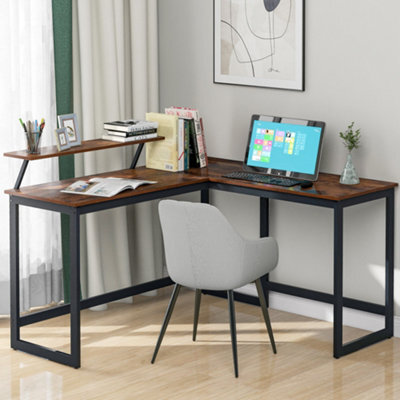 Abrihome Computer Desk With Self Corner Desk Work Table Home Office ...