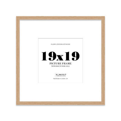 "19X19"" Oak Picture Frame - 19X19"" Square Frame With 15X15"" Mount ...