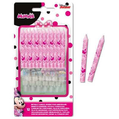 Disney Minnie Mouse Candles (Pack Of 12) Pink (One Size) by B&Q ...