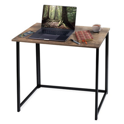 House Of Home Folding Computer Desk Wooden Foldable Work Table Laptop ...