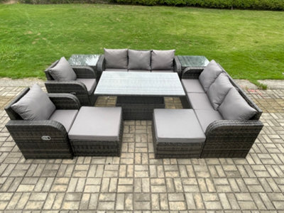Fimous Rattan Outdoor Garden Furniture Sets Height Adjustable Rising ...
