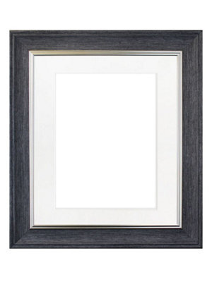 Frames By Post Scandi Charcoal Grey Frame With White Mount For Image ...