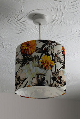 Andrew Lee Orange Flower Print (Ceiling & Lamp Shade) / 45Cm X 26Cm ...