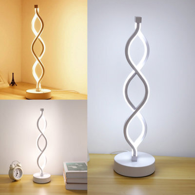 Vrygle 44Cm Led Table Lamp Dual Spiral Desk Lamp Warm White Modern ...