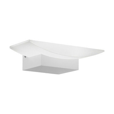 Elegant White Led Wall Light With Satin Shade - 5.6W Bulb Included by B ...