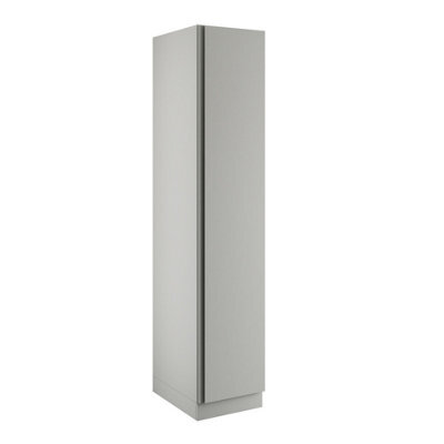 Bedroom Kit J-Pull Handleless Light Grey Single Wardrobe With Double ...