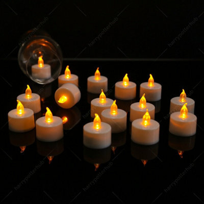 24 Pack Flameless Led Tea Lights - Realistic Flickering Battery Candles ...