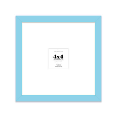 "4X4"" Light Blue Picture Frame - 4X4"" Square Frame With 1X1"" Mount ...