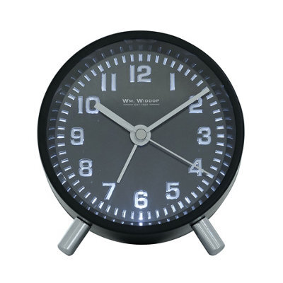 WILLIAM WIDDOP Wm.widdop Round Alarm Clock Sweep Movement With Silver ...