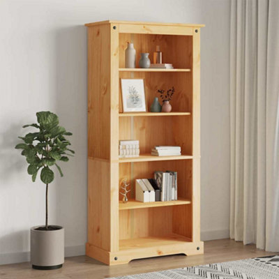 Vidaxl 5-Tier Bookcase Mexican Pine Corona Range 81X40X170 Cm by B&Q | ufurnish.com