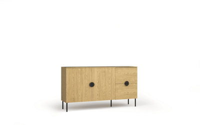 Arte Mond 3 Sideboard Cabinet W160 X H88 X D40 Cm Oak Baltic - Elegant ...