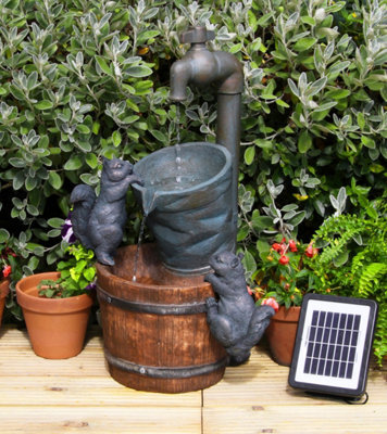 Primrose Buckets And Tap Solar Powered Outdoor Garden Water Feature ...
