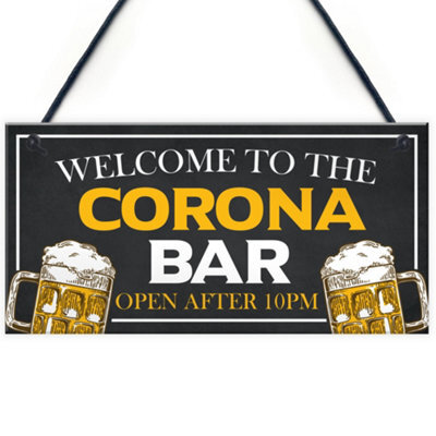 Red Ocean Novelty Corona Bar Sign Open After 10 Home Bar Pub Garden ...