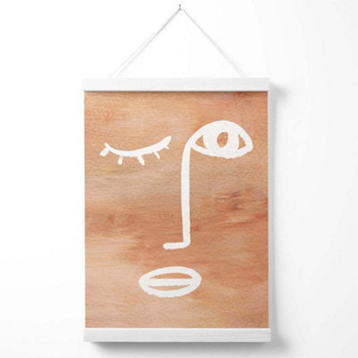 Artze Wall Art Matisse Inspired Abstract Terracotta Face Art Print With ...