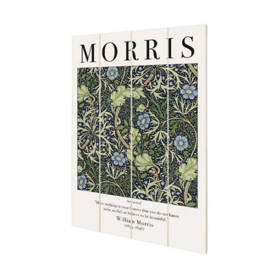 William Morris Seaweed Standard Plaque White/green (40Cm X 59Cm) by B&Q ...