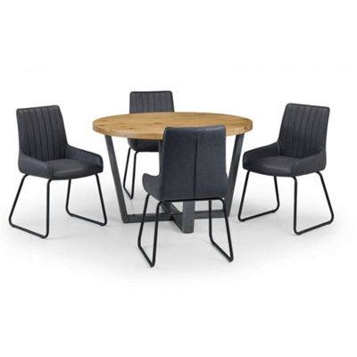Ashfield Brooklyn Round & Soho Dining Set by B&Q | ufurnish.com