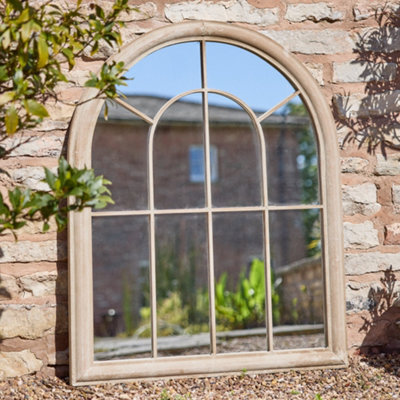 Dibor Vintage Arch Mirror Decorative Wall Mounted Outdoor Garden Mirror ...