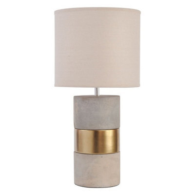Buttercup Farm Table Lamp With Natural Shade E27 60W - Porcelain ...