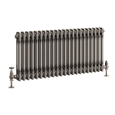 Plum&clay Corwin Raw Metal Double Column Horizontal Traditional Cast ...
