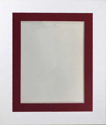 Frames By Post Metro White Frame With Red Mount For Image Size 12 X 8 ...