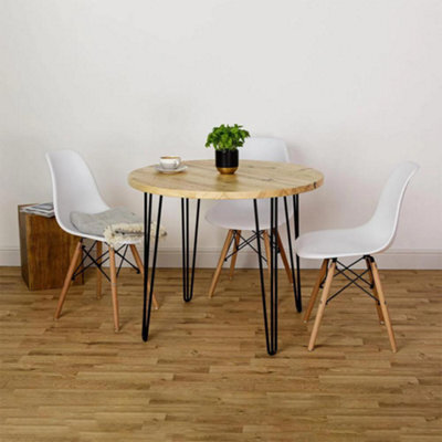 Off The Grain Wood Circular Dining Table - Wooden 90Cm Diameter - Table ...