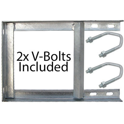 "12"" X 18"" Galvanised Tv Aerial Wall Mounting Bracket & V Bolts Pole ...