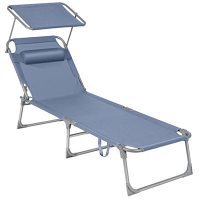 Songmics Sun Lounger, Deck Chair Folding, , 193 X 53 X 29 Cm, Max. Load ...