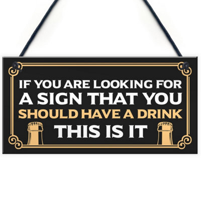 Red Ocean Funny Bar Sign Hanging Sign Plaquef For Man Cave Shed Garage ...