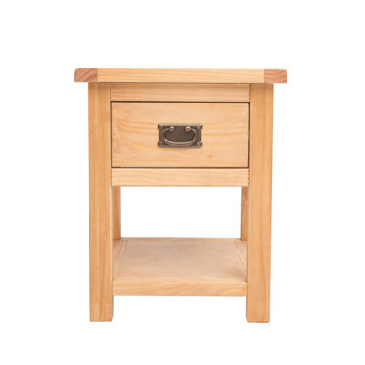 Cabinet Bits Lugo 1 Drawer Bedside Table Brass Drop Handle by B&Q ...