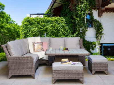 Signature Weave Sarah Wicker Corner Sofa Lifting Dining Table Bench ...