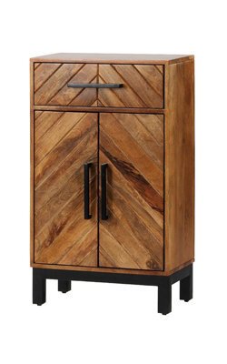 Buttercup Farm Parquet Tall Slim Sideboard - Mango Wood/iron - L30 X ...