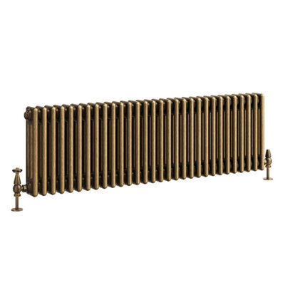 Plum&clay Corwin Rustic Brass Triple Column Horizontal Traditional Cast ...