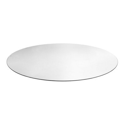 Furniturebox Round Tempered Glass Table Protector Topper 100Cm by B&Q ...