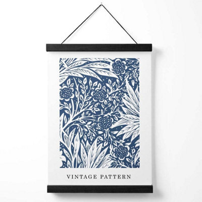 Artze Wall Art William Morris Vintage Floral In Blue Art Print With ...