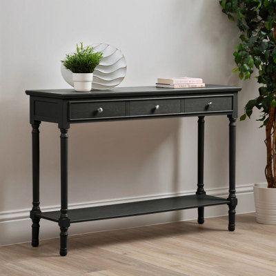 Vanity Living Slim Console Table, 3 Drawer Entryway & Hallway Cabinet ...