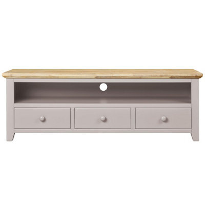 Statement Furniture Florence Truffle Tv Stand With 3 Drawers And Shelf ...