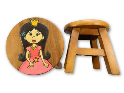 Children's Wooden Stool - Fairy Princess by B&Q | ufurnish.com