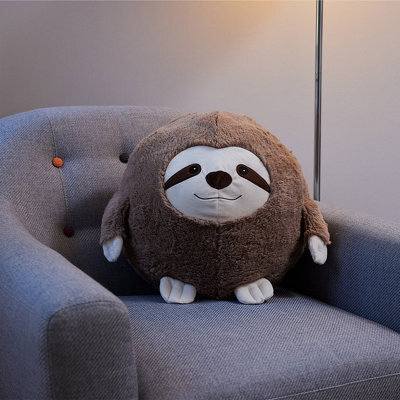 Highland Cow Super Sized Sloth Shaped Cuddle Cushion by B&Q | ufurnish.com