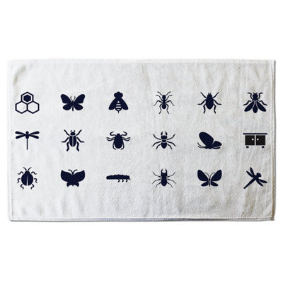 Andrew Lee Insect Icons (Bath Towel) / Default Title by B&Q | ufurnish.com
