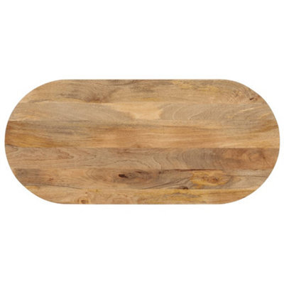 Berkfield Table Top 80X40X2.5 Cm Oval Solid Wood Mango by B&Q ...