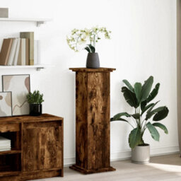 Walplus Display Stand With Storage Smoked Oak 31X30X90 Cm Engineered ...