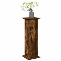 Walplus Display Stand With Storage Smoked Oak 31X30X90 Cm Engineered ...