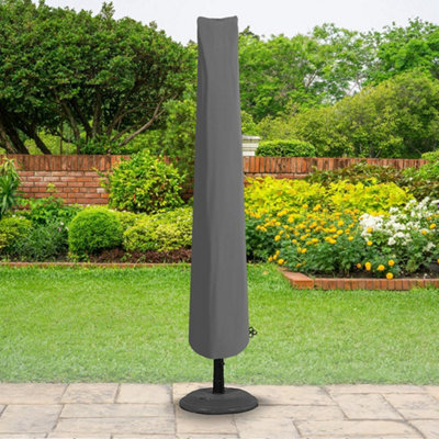 Bosmere Protector 6000 Large Parasol Garden Umbrella Cover Grey 100% ...
