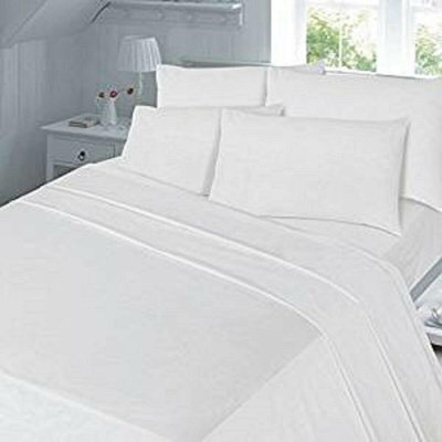Homes & Linen Flannelette Flat Bed Sheets 100% Brushed Cotton Thermal ...