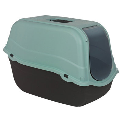 Urbn-Living Urbnliving Extra Large Enclosed Cat Litter Blue Top Tray ...